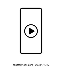 Mobile Phone Play Button Icon Vector Stock Vector (Royalty Free ...