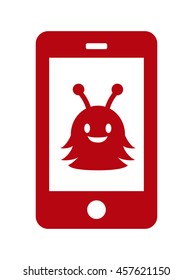 Mobile Phone Pretty Monster Stock Vector (Royalty Free) 457621150 ...