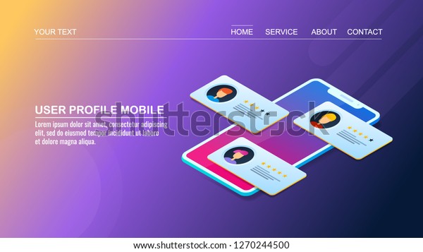 Mobile Phone Profiles User Profile Data Stock Vector (Royalty Free ...