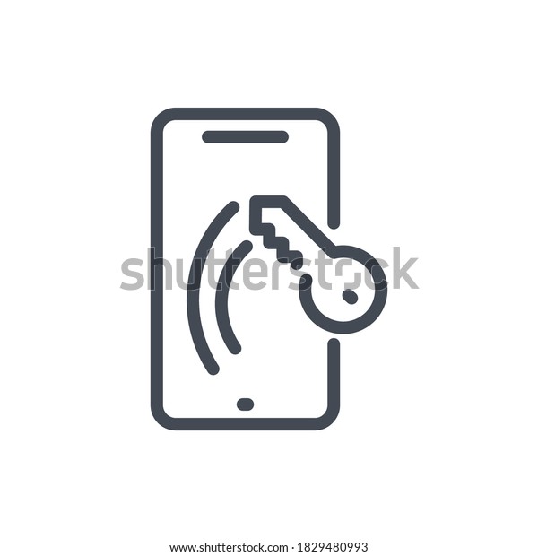 Mobile Phone Scratch On Screen Line Stock Vector (Royalty Free ...