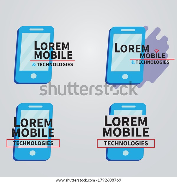Mobile Phone Shop Logo Vector Design Stock Vector (Royalty Free ...