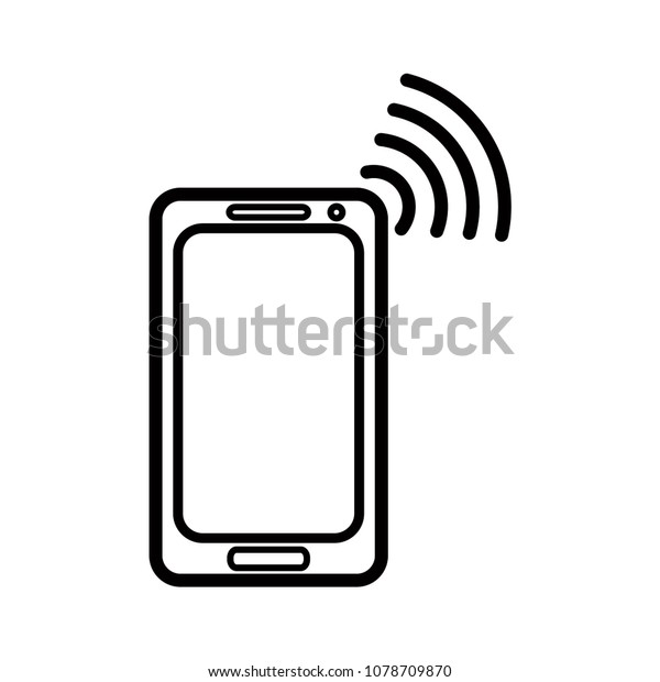 Mobile Phone Signal Icon Vector Stock Vector (Royalty Free) 1078709870 ...