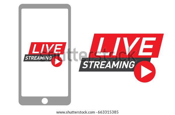 Mobile Phone Smartphone Live Streaming Icon Stock Vector (Royalty Free ...