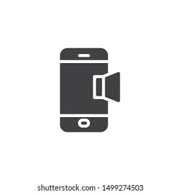 Mobile Phone Sound Notification Vector Icon Stock Vector (Royalty Free ...