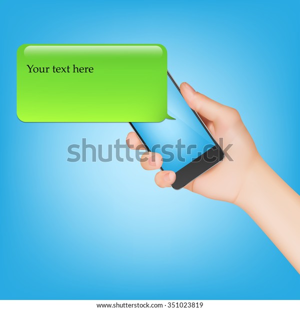 Mobile Phone Text Message Balloons Chat Stock Vector (Royalty Free ...