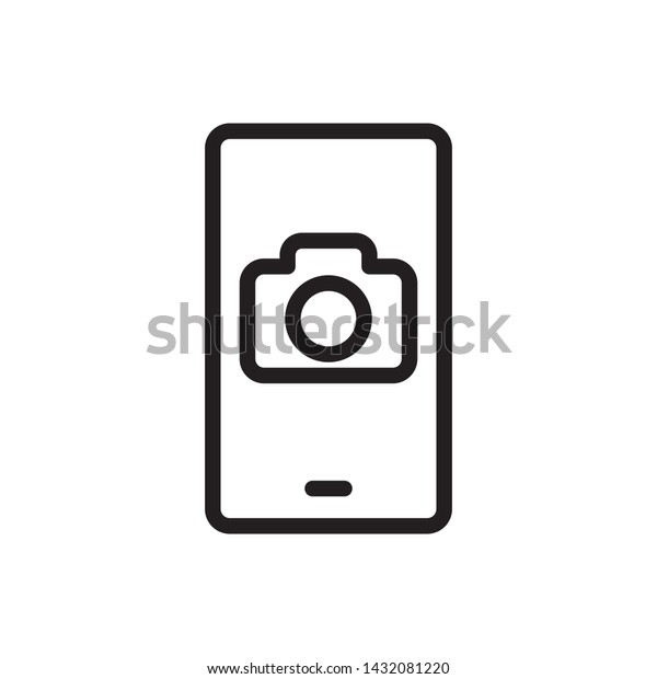 Mobile Photo Icon Vector Photo Concept Stock Vector (Royalty Free ...