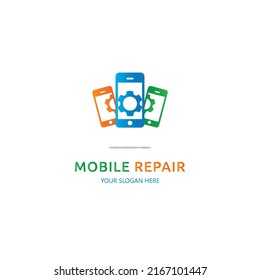 Mobile Repair Logo Design Template Vector Stock Vector (Royalty Free ...