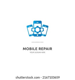 Mobile Repair Logo Design Template Vector Stock Vector (Royalty Free ...