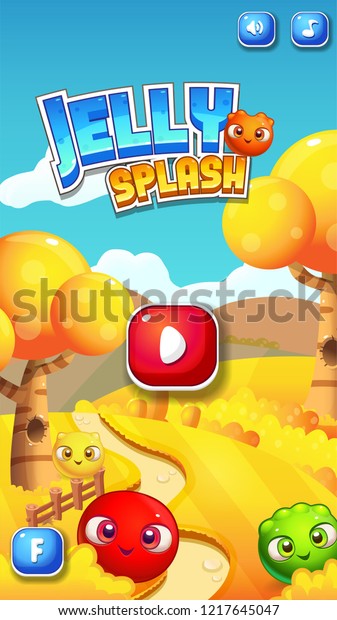 Mobile Reskin Match 3 Splash Screen Stock Vector (Royalty Free ...