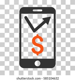 Mobile Sales Report Icon Vector Illustration Stock Vector (Royalty Free ...