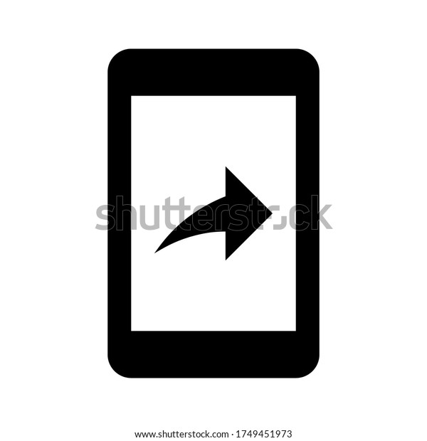 Mobile Screen Share Icon Share Icon Stock Vector (Royalty Free ...