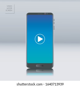Mobile Screen Video Mode Image Video Stock Vector (Royalty Free ...