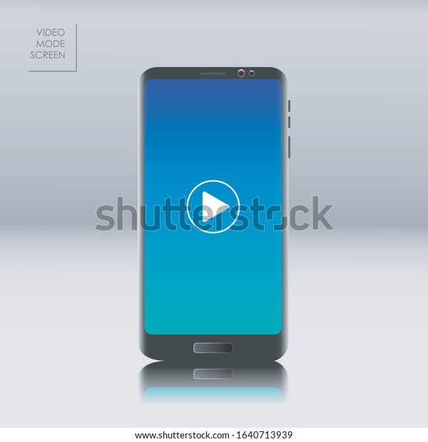 Mobile Screen Video Mode Image Video Stock Vector (Royalty Free ...
