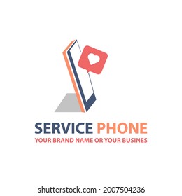 Mobile Service Logo Design Vector Stock Vector (Royalty Free ...