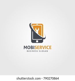 Mobile Service Logo Template Stock Vector (Royalty Free) 790270864 ...