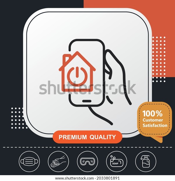 Mobile Shutdown Phone Icon Green Background Stock Vector (Royalty Free ...
