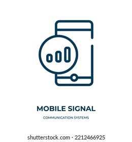 Mobile Signal Icon Linear Vector Illustration Stock Vector (Royalty ...