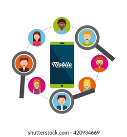 Mobile Social Media Design Stock Vector (Royalty Free) 420934669 ...