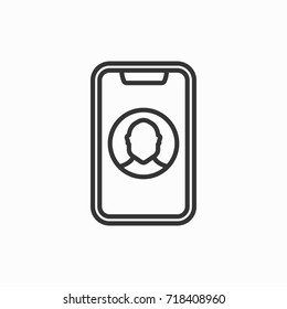 Mobile User Icon Illustration Isolated Vector Stock Vector (Royalty ...
