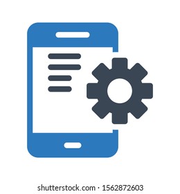 Mobile Vector Glyph Colour Icon Stock Vector (Royalty Free) 1562872603 ...