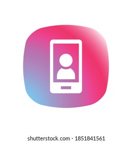 Mobile Video Call App Icon Button Stock Vector (Royalty Free ...