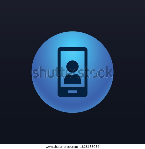 Mobile Video Call App Icon Button Stock Vector (Royalty Free ...