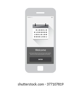 Mobile Wireframe Ui Kit Calendar Business Stock Vector (Royalty Free ...