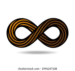 Mobius Loop Made Golden Rope Infinity Stock Vector (Royalty Free ...