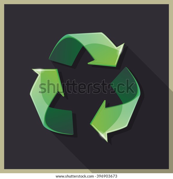 Vektor Stok Mobius Loop Recycling Icon Recast Icon (Tanpa Royalti ...