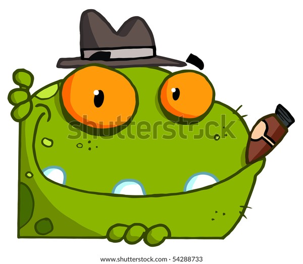 Mobster Frog Cartoon Character: vector de stock (libre de regalías ...