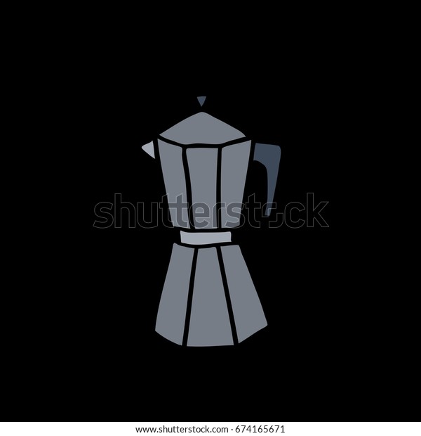 Mocha Pot Doodle Icon Stock Vector (Royalty Free) 674165671 | Shutterstock