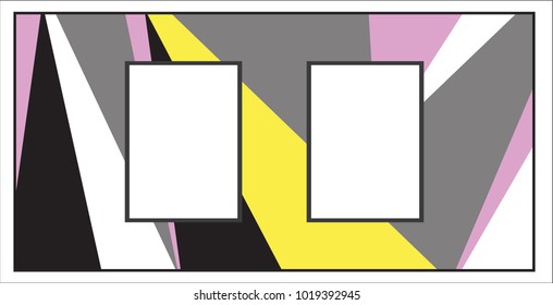 Mock Double Template Design Exhibition Posters Stock Vector (Royalty ...