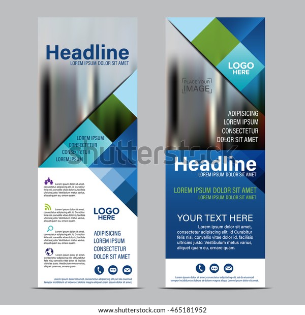 Mock Roll Design Flag Flyerbannerbackdroplayout Templateexhibition ...