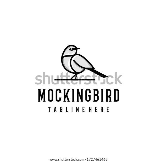 Mockingbird Logo Design Awesome Mockingbird Silhoutte Stock Vector ...