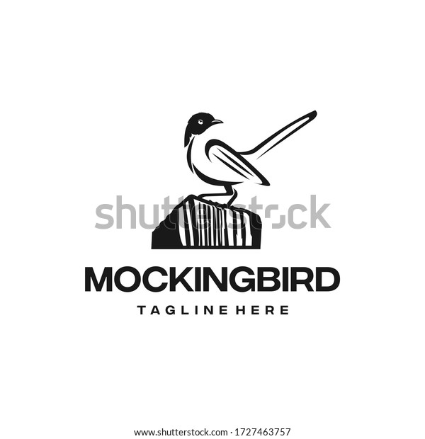 Mockingbird Logo Design Awesome Mockingbird Silhoutte Stock Vector ...