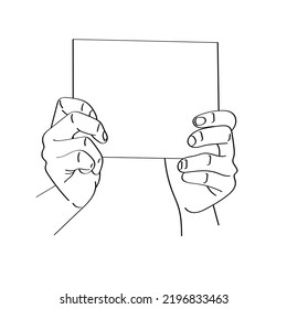 Mockup Banner Hands Sketch Vector Illustration Stock Vector (Royalty ...