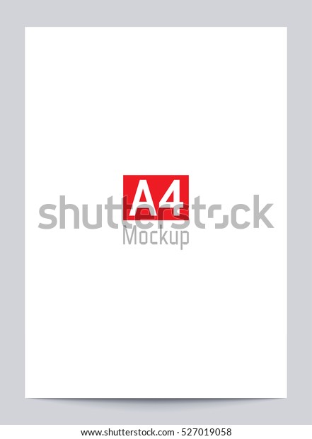Mockup Blank White Paper Page A4 Stock Vector (Royalty Free) 527019058 ...