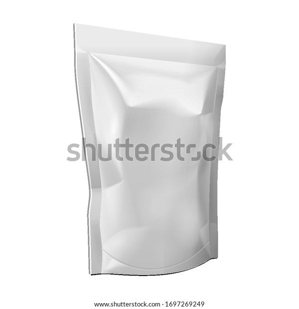Mockup Blank White Pouch Package Bag Stock Vector (Royalty Free ...