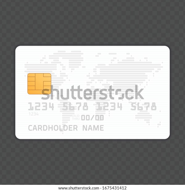 Mockup Credit Card Worlds Map Empty Stock Vector (Royalty Free ...