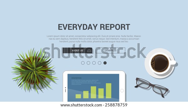 Mockup Modern Flat Design Vector Illustration: เวกเตอร์สต็อก (ปลอดค่า ...