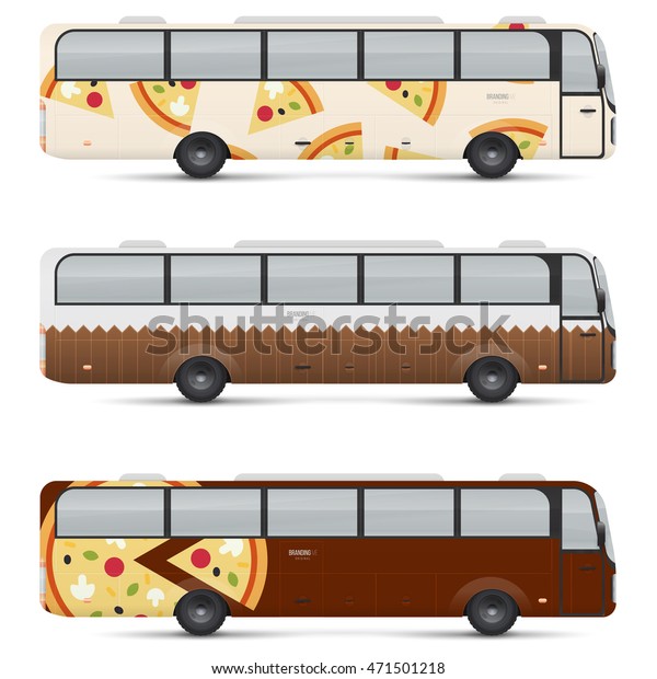 Mockup Passenger Bus Design Templates Transport Stock Vector (Royalty ...