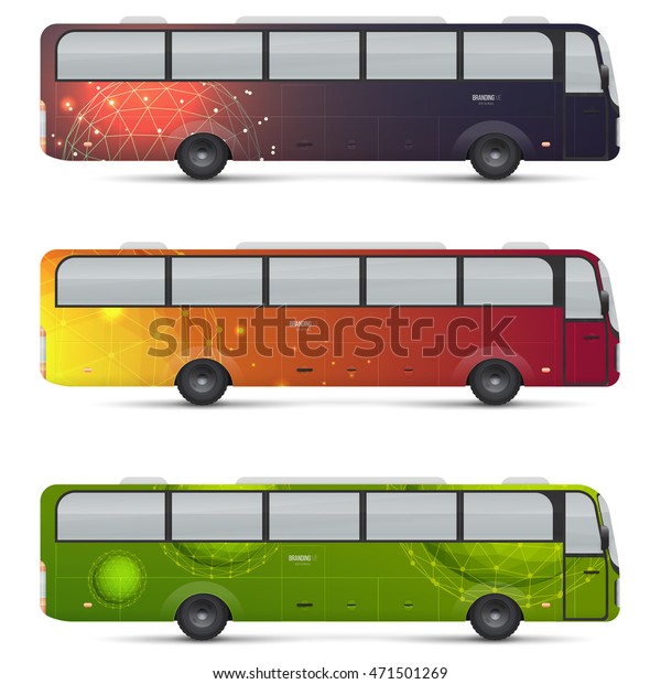 Mockup Passenger Bus Design Templates Transport Stock Vector (Royalty ...
