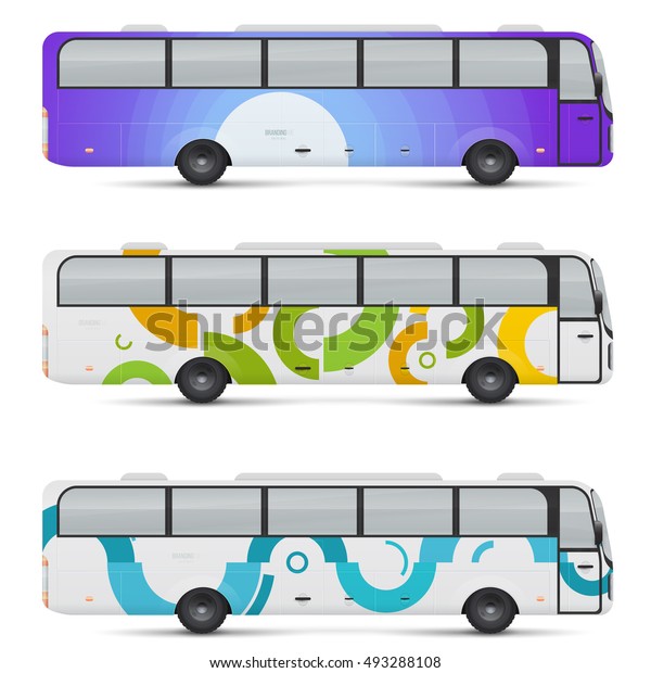 Mockup Passenger Bus Design Templates Transport: เวกเตอร์สต็อก (ปลอดค่า ...