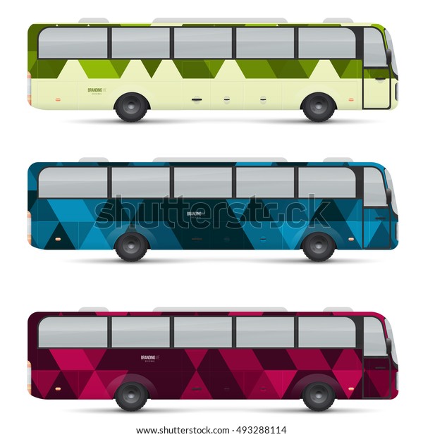 Mockup Passenger Bus Design Templates Transport Stock Vector (Royalty ...