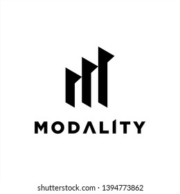 Modality Logo Design Template Growth Graphic: เวกเตอร์สต็อก (ปลอดค่า ...