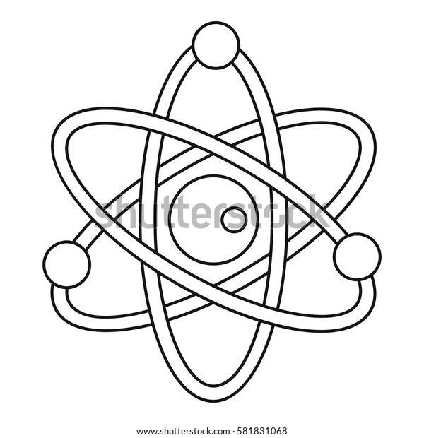 Model Atom Icon Outline Illustration Model Stock Vector (Royalty Free ...