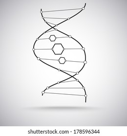Model Dna Molecule Vector Graphics Stock Vector (Royalty Free ...