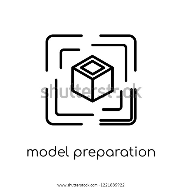 Model Preparation Icon Trendy Modern Flat Stock Vector (Royalty Free ...