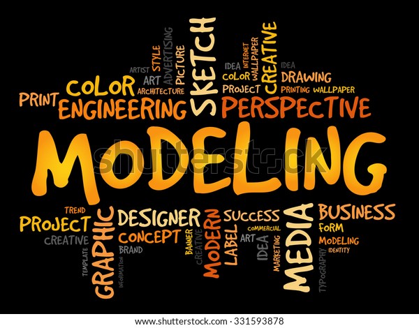 Modeling Word Cloud Business Concept Stock Vector (Royalty Free ...