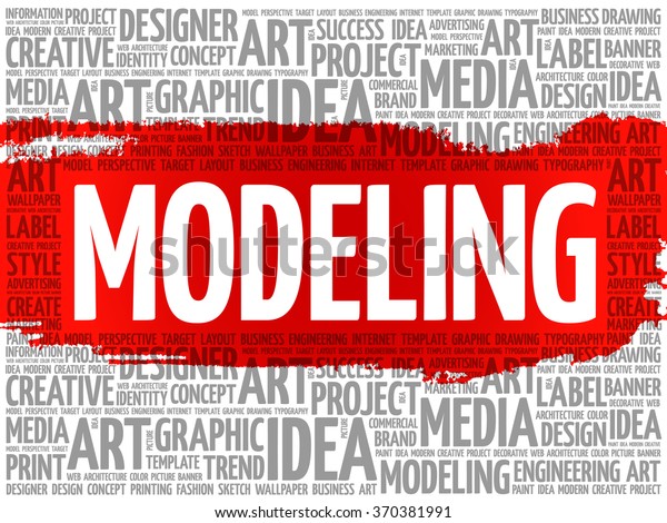 Modeling Word Cloud Creative Business Concept Stock Vector (Royalty ...